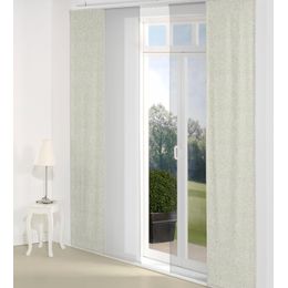 Schiebegardine WIRTH, B:60cm H:175cm, gr&uuml;n, Jacquard, Baumwolle, Polyester, Wohnzimmer, Gardinen, "Gospic"