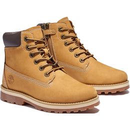 Timberland Mädchen Schnürboots "Courma Kid Traditional6In", Gr. 36, gelb, Leder, Schuhe, Winterstiefel, Schnürstiefel, Winterschuhe