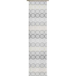 Schiebegardine WIRTH, B:60cm H:225cm, grau, Jacquard, Baumwolle, Polyester, Wohnzimmer, Gardinen, "Zirbello"