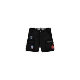 Herren Shorts "Flying Tigers Shorts", schwarz, Gr. 28, Alpha Industries, Obermaterial: 100% Baumwolle, Hosen