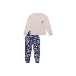 Schiesser M&auml;dchen Schlafanzug "Pyjama Teens Nightwear", Gr. 164, beige, Obermaterial: 100% Baumwolle CO., Homewear-Sets