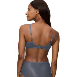 Triumph Damen Minimizer-BH "Signature Sheer", Gr. 65, blau, T&uuml;ll, Obermaterial: 59% Polyamid, 41% Elasthan, Strukturmuster, unifarben, BHs,
