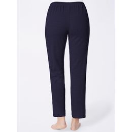 feel good Damen Homewearpants, Gr. 18, blau, 60% Baumwolle, 35% Polyester, 5% Elasthan, unifarben, Hosen