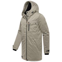 STONE HARBOUR Herren Wintermantel "Fintaan XX", beige, Gr. M, Obermaterial: 60% Polyester, 40% Nylon. Innenfutter: 100% Polyester . Wattierung: 100%