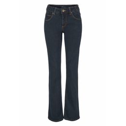 Arizona Damen Bootcut-Jeans "Bund mit seitlichem Gummizugeinsatz", blau, Basic, Gr. 20, clean, Jeans, Obermaterial: 98% Baumwolle, 2% Elasthan,