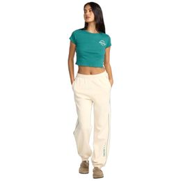 Billabong Damen Jogger Pants "Triple Palms", wei&szlig;, Gr. XL, Obermaterial: 80% Walkfrottier, 20% Microfaser;, Hosen