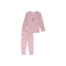 Schiesser M&auml;dchen Schlafanzug "Pyjama Kids Nightwear", Gr. 104, rosa, Obermaterial: 100% Baumwolle CO., Homewear-Sets