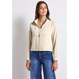 Street One Damen Kurzjacke, wei&szlig;, Gr. 44, unifarben, Stoff, Obermaterial: 49% Polyester, 44% Viskose, 4% Elasthan, 3% Polyamid. Futter: 100%