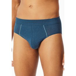 Schiesser Herren Minislip "Comfort Fit", Gr. 4, blau, Single Jersey, Obermaterial: 95% Baumwolle, 5% Elasthan, meliert, Unterhosen