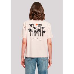 F4NT4STIC Damen T-Shirt "Escape Discover the World Palm Trees", rosa, Gr. XXL, Obermaterial: 100% Baumwolle, Shirts, Discover the World