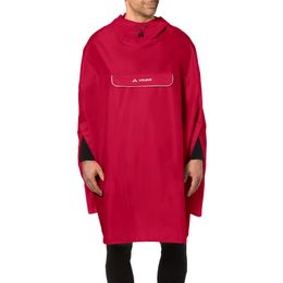 Vaude Damen Regenponcho "VALDIPINO PONCHO"rot uni, Gr. XL, Obermaterial: 100% Polyester, Jacken, Wasserdicht, windabweisend, wasserabweisend –