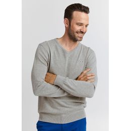 FQ1924 Herren Strickfleece-Pullover "Strickpullover FQFynjard", grau, Gr. XXXL, Obermaterial: 100% Baumwolle CO., Pullover