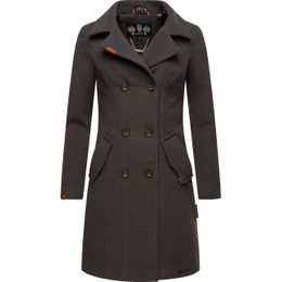 Marikoo Damen Kurzmantel "Nanakoo", grau, Gr. 4XL, Oberstoff: 90% Polyacryl, 8% Viskose, 2% Elasthan; Futter: 100% Polyester; &Auml;rmelfutter: 100%