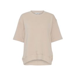 oxmo Damen Longpullover "Sweatshirt OXSafina", beige, Gr. M, Obermaterial: 65% Baumwolle CO. 35% Polyester PES., Sweatshirts