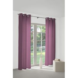 Vorhang WIRTH, B:135cm H:175cm, lila, Jacquard, Polyacryl, Polyester, Wohnzimmer, Gardinen, "NEUFAHRN"