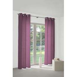 Vorhang WIRTH, B:135cm H:245cm, lila, Jacquard, Polyacryl, Polyester, Wohnzimmer, Gardinen, "NEUFAHRN"