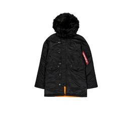 Damen Winterjacke "N-3B VF 59 Vintage Fit W", schwarz, Gr. M, Alpha Industries, Obermaterial: 100% Nylon. Futter: 100% Nylon. F&uuml;llung: 100%