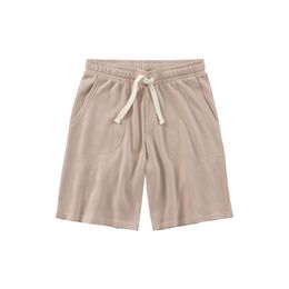 Kangaroos Herren Sweatshorts, Gr. S, beige, angeraute Sweatware, Obermaterial: 60% Baumwolle, 40% Polyester, unifarben, Hosen, seitliche Taschen,