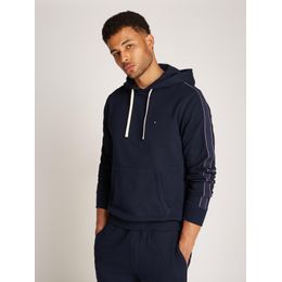 Tommy Hilfiger Herren Hoodie "GLOBAL STRIPE HOODY", blau, Gr. S, Sweatware, Obermaterial: 100% Baumwolle, Sweatshirts