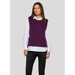 Rabe Damen Strickpullover "Pullover", lila, Gr. 44, unifarben, 60%Baumwolle, 40%Polyacryl, Pullover