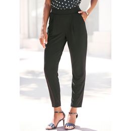 Lascana Damen Schlupfhose "stilvoll und bequem", schwarz, Gr. 40, unifarben, Cr&ecirc;pe, Obermaterial: 95% Polyester, 5% Elasthan, Hosen, casual-chic