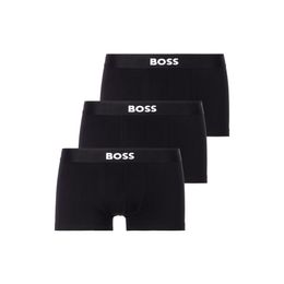 BOSS Herren Trunk "3P Trunk BOSS ONE", Gr. M, schwarz, Jersey, Obermaterial: 95% Baumwolle, 5% Elasthan, Unterhosen, mit unifarbenen Bund