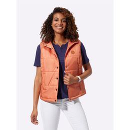 Casual Looks Damen Steppweste, orange, Gr. 42, unifarben, 100% Polyester, Wattierung:100% Polyester, Westen