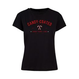 F4NT4STIC Damen T-Shirt "Weihnachten Candy Coated Christmas", schwarz, Gr. S, Obermaterial: 100% Baumwolle, Shirts, Weihnachten, Geschenk, Logo