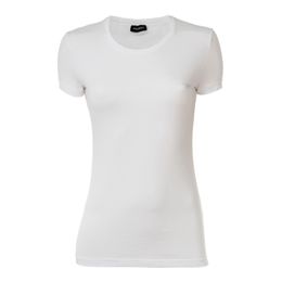 Emporio Armani Damen T-Shirt "T-Shirt 1er Pack", wei&szlig;, Gr. M, Obermaterial: 95% Baumwolle CO. 5% Elasthan EL., Shirts
