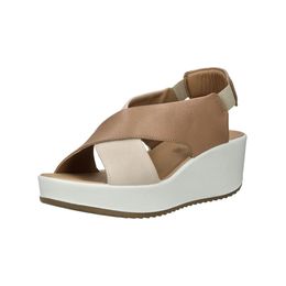 IGI&CO IGI & CO Damen Keilsandalette "IGI & CO Sandalen Leder", Gr. 39, beige, Leder, Schuhe