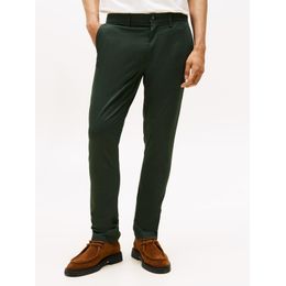 Tommy Hilfiger Herren Chinohose "BLEECKER PRINTED ST", gr&uuml;n, Gr. 34, Web, Obermaterial: 97% Baumwolle, 3% Elasthan, Hosen, Slim Fit, strukturierte