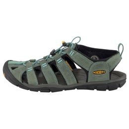 Keen Damen Sandale "CLEARWATER CNX LEATHER", Gr. 38, gr&uuml;n, Leder, Synthetik, Schuhe