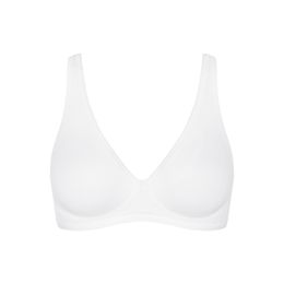 Sloggi Damen Soft-BH "Basic+", Gr. 85, wei&szlig;, Single Jersey, Obermaterial: 80% Baumwolle, 18% Elasthan, 2% Polyamid, unifarben, Basic, BHs, perfekter