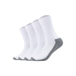Camano Damen Sneakersocken "Socken 4er Pack", Gr. 43, wei&szlig;, Obermaterial: 47% Polyester PES. 37% Baumwolle CO. 15% Polyamid PA. 1% Elasthan EL.,