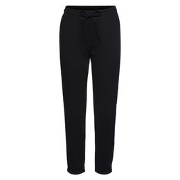 Vivance Damen Jogger Pants, schwarz, Gr. 38, unifarben, Jersey, Obermaterial: 79% Polyester, 19% Viskose, 2% Elasthan, Hosen, mit praktischen
