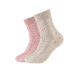 Camano Damen Socken "Socken 2er Pack", Gr. 35, rosa, 55% Polyacryl, 45% Polyamid, uni, Socken