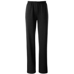 Hajo Damen Sporthose, schwarz, Gr. 20, unifarben, 62% Baumwolle, 33% Polyester, 5% Elasthan, Hosen
