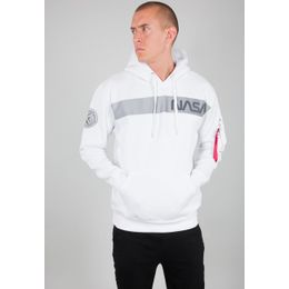 Herren Hoodie "NASA RS Hoodie", wei&szlig;, Gr. S, Alpha Industries, Obermaterial: 80% Baumwolle, 20% Polyester, Sweatshirts