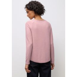 Street One Damen Langarmshirt, rosa, Gr. 34, unifarben, Stoff, 67% Viskose, 30% Polyester, 3% Elasthan, Shirts, aus softem Materialmix