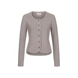 N&uuml;bler N&Uuml;BLER Damen Strickjacke "Strickjacke Yvonne", silber, Gr. M, Obermaterial: 100% Baumwolle CO., Strickjacken