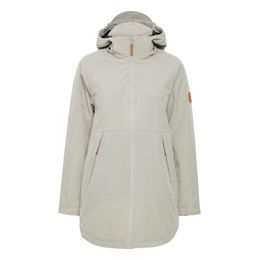 North Bend Damen Outdoorjacke "Outdoorjacke NBBrenda W W-PRO 15.000 mit wasserdichter Beschichtung", grau, Gr. 46, Obermaterial: 90% Polyester PES.