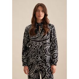 Seidensticker Damen Klassische Bluse "Schwarze Rose", schwarz, Gr. 36, Paisley, 100% Leinen, Blusen, 1/1 Rundhals Paisley