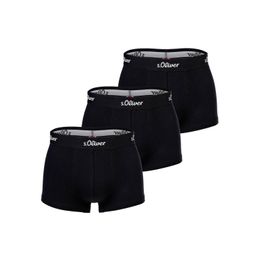 s.Oliver Herren Boxershorts "Boxershort 3er Pack", Gr. L, schwarz, Obermaterial: 92% Baumwolle CO. 8% Elasthan EL., Unterhosen