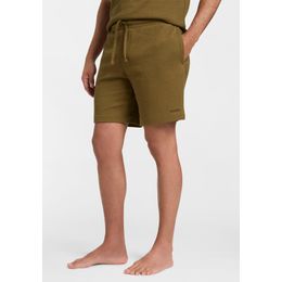 HUGO UNDERWEAR Herren Pyjamashorts "Austin Short", Gr. L, gr&uuml;n, Web, Obermaterial: 60% Baumwolle, 40% Polyester, Hosen, mit Tunnelzug