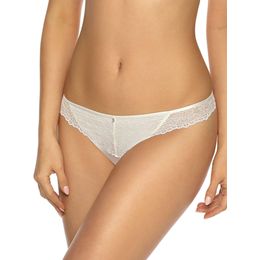 Viania Damen String "Damen String Leni", Gr. 40, beige, Spitze, Obermaterial: 80% Polyamid PA. 13% Elasthan EL. 7% Baumwolle CO., Unterhosen