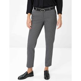 Brax Damen Caprihose "Style MARON S", grau, Gr. 23, 84% Polyester, 12% Viskose, 4% Elasthan, Hosen