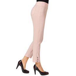 Lady Damen 7/8-Hose, beige, Gr. 25, unifarben, 83% Polyester, 13% Viskose, 4% Elasthan, Hosen