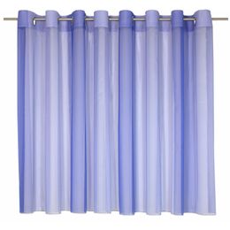 Gardine WIRTH, B:140cm H:225cm, blau, Polyester, Wohnzimmer, Gardinen, "Eloise", Store