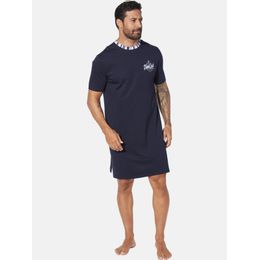 Jan Vanderstorm Herren Pyjama "Nachthemd RUWIN", Gr. XXL, blau, Obermaterial: 100% Baumwolle CO., Homewear-Sets