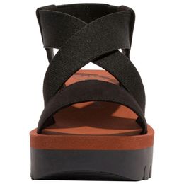 Fly London Damen Keilsandalette "Fly London Sandalen Leder/Textil", Gr. 37, schwarz, Leder, Textil, Schuhe